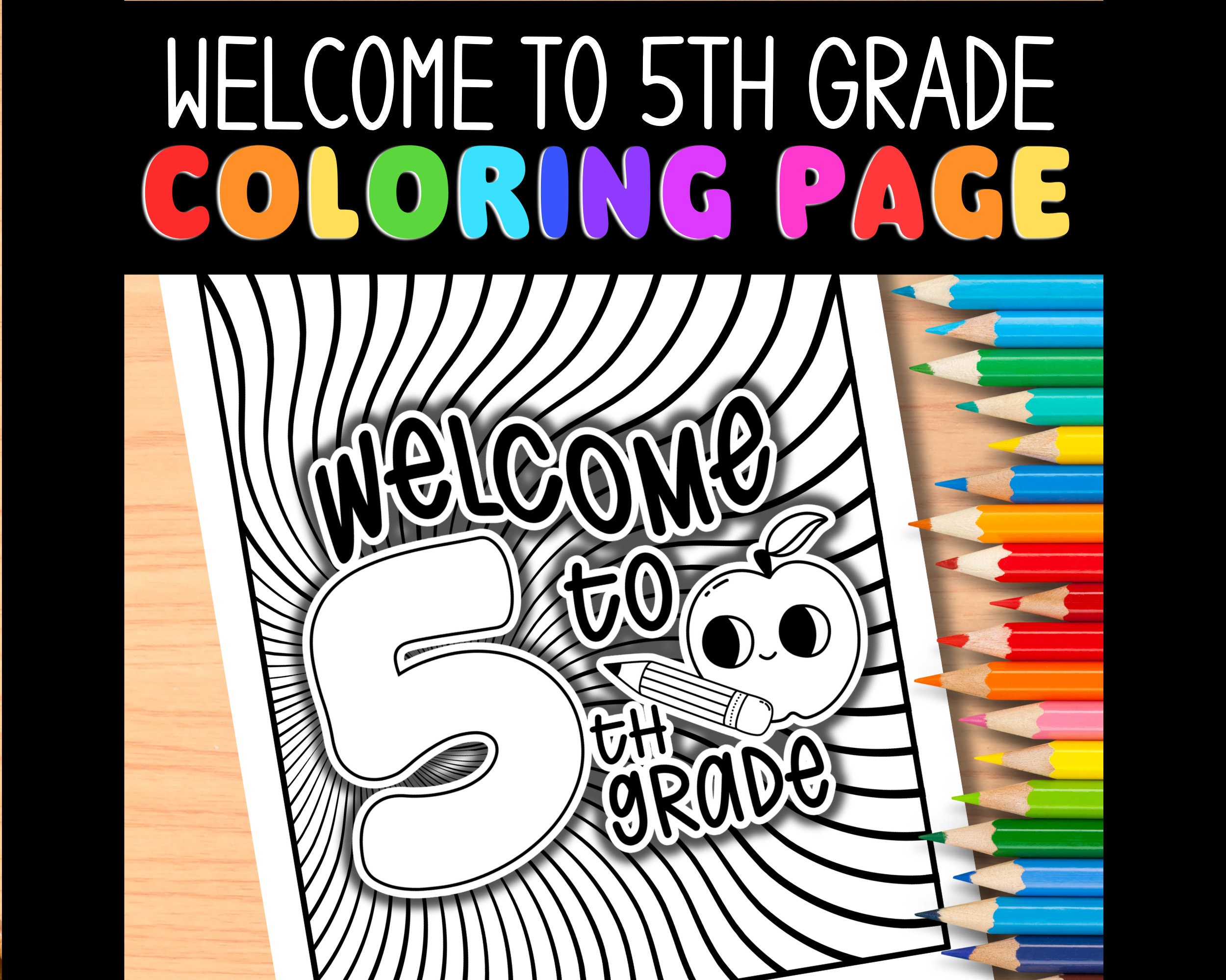 Welcome to 5th Grade! | Coloring Page | Back to School | Open House ...