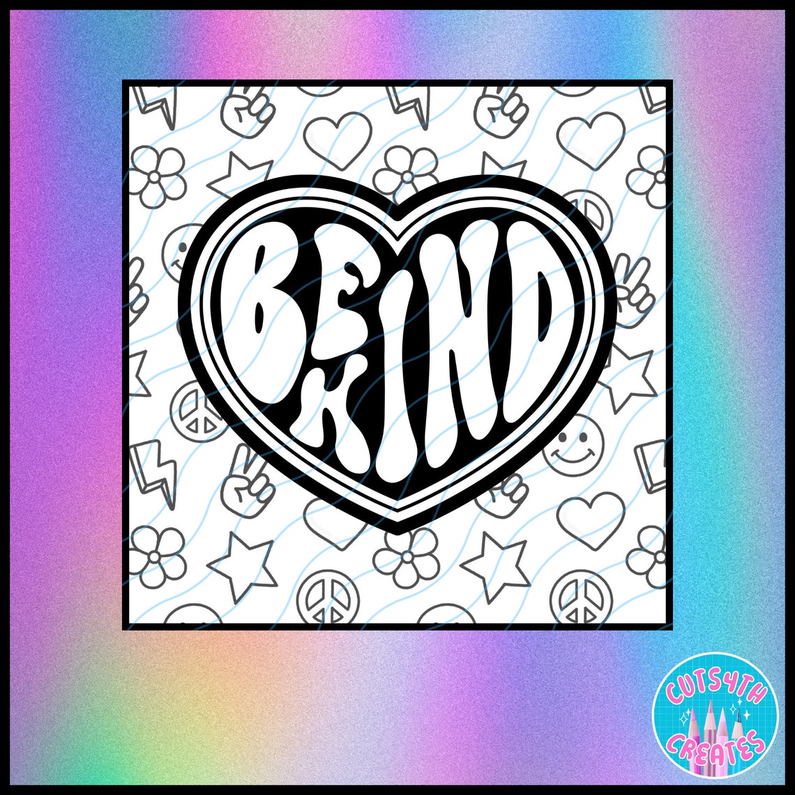 Collaborative Coloring Poster | World Kindness Day | Be Kind Groovy ...