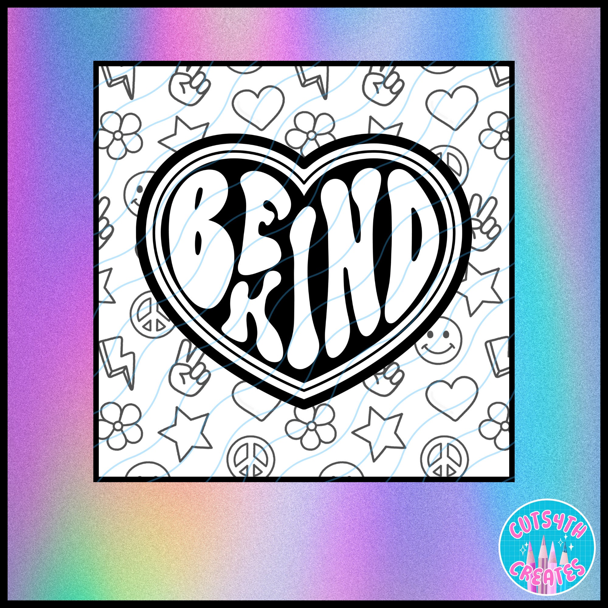 Collaborative Coloring Poster | World Kindness Day | Be Kind Groovy ...