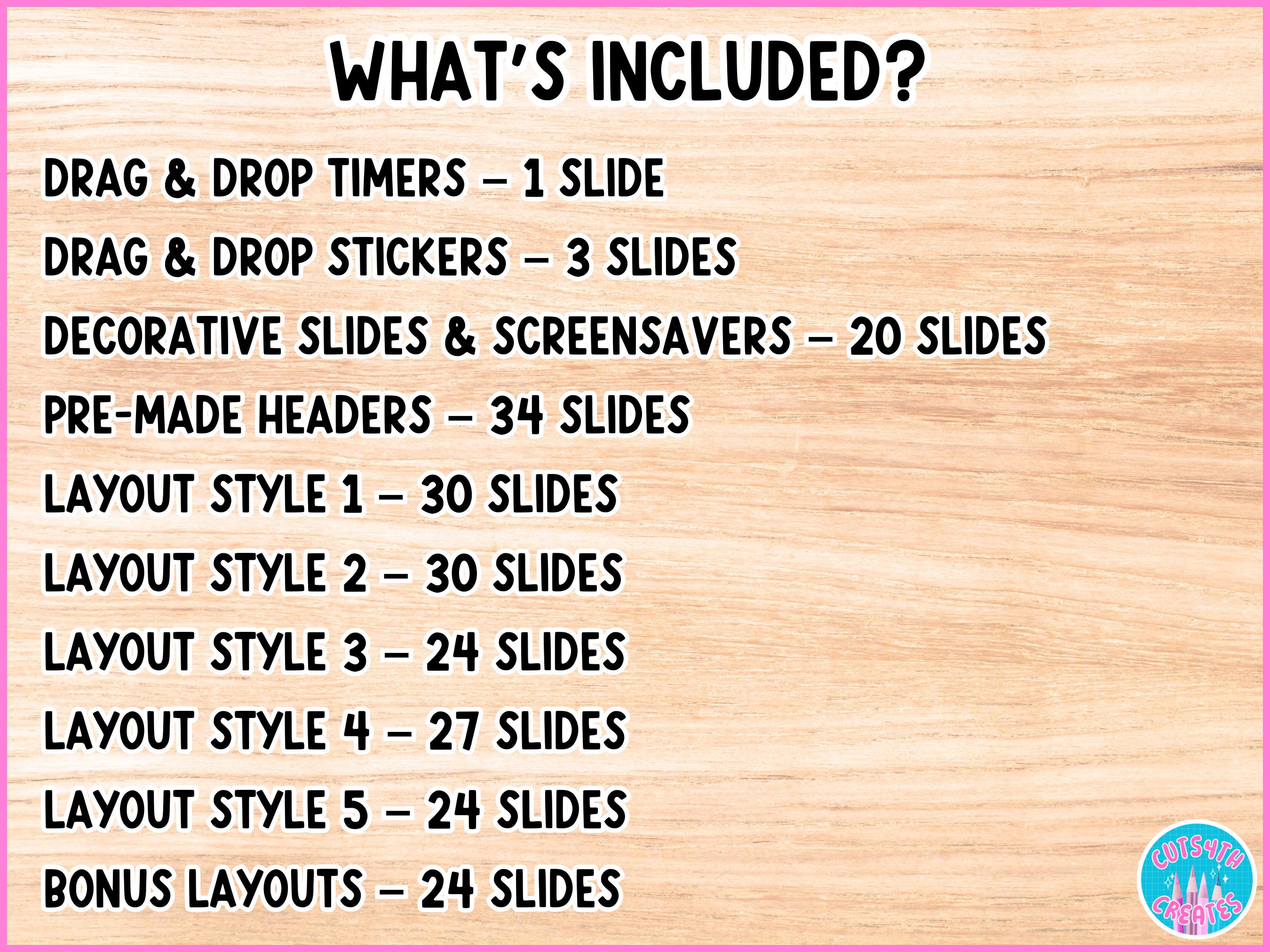 Editable Daily Slides With Timers + Moveable Clip Art Bright & Groovy ...