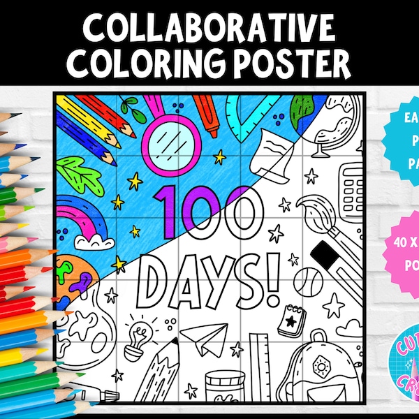 100th Day of School Poster - Etsy