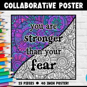 Collaborative Coloring Poster Bulletin Board 25 Pieces | You Are ...