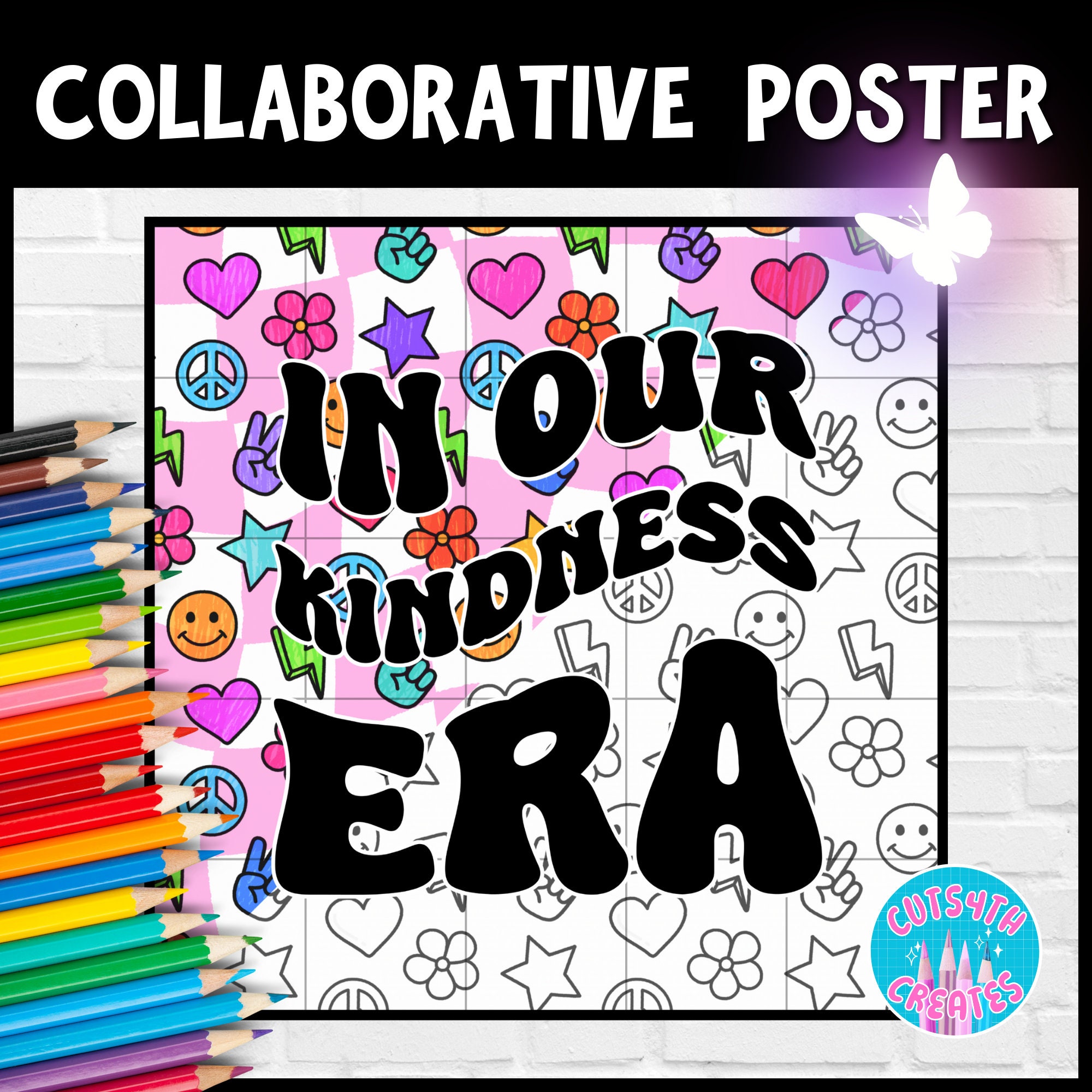 Collaborative Coloring Poster Bulletin Board | in Our Kindness Era ...