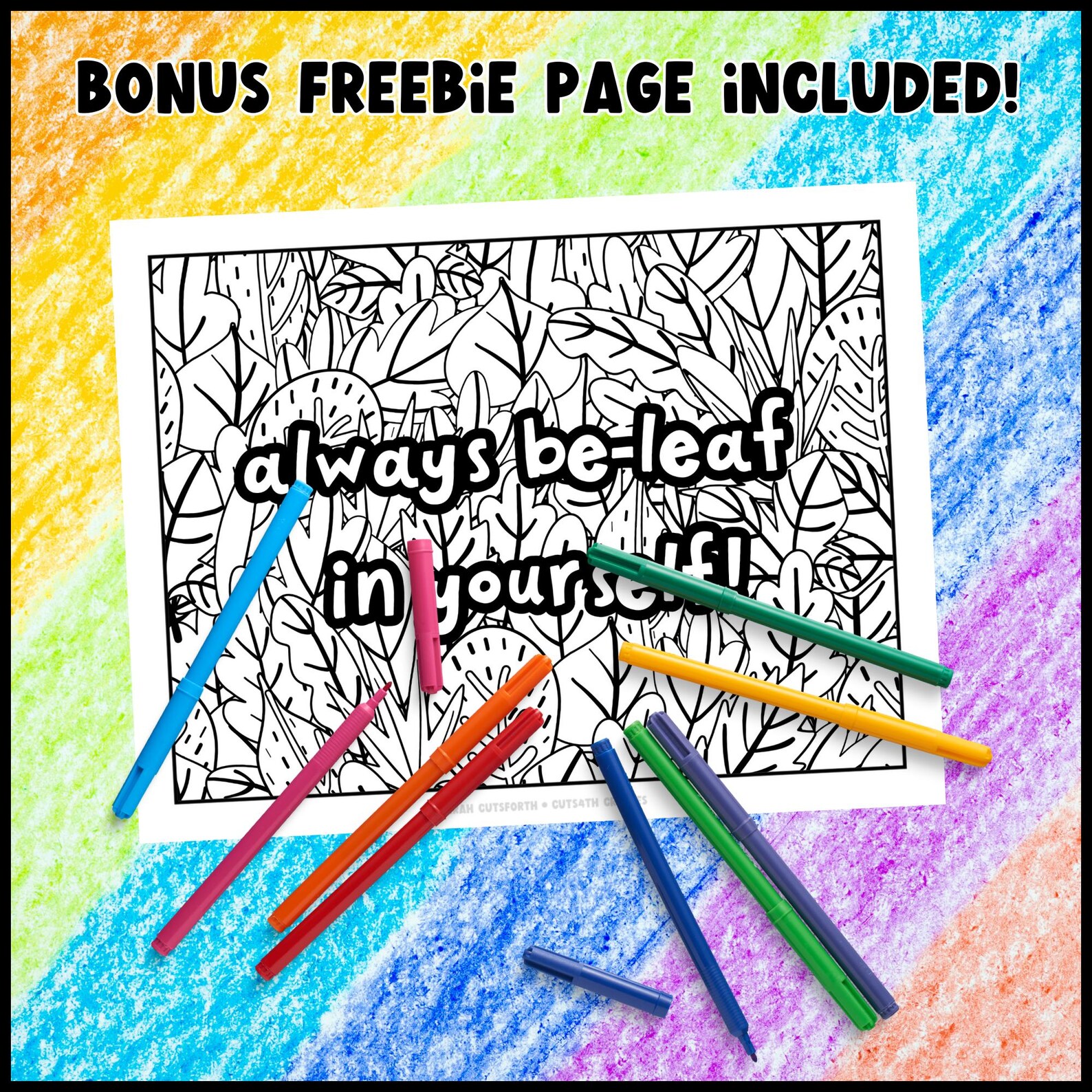 Editable Personalized Coloring Pages | 25 Pages of Nature Doodles ...
