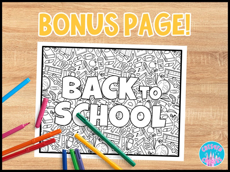 Back to School Coloring Pages Editable in Powerpoint Google Slides ...