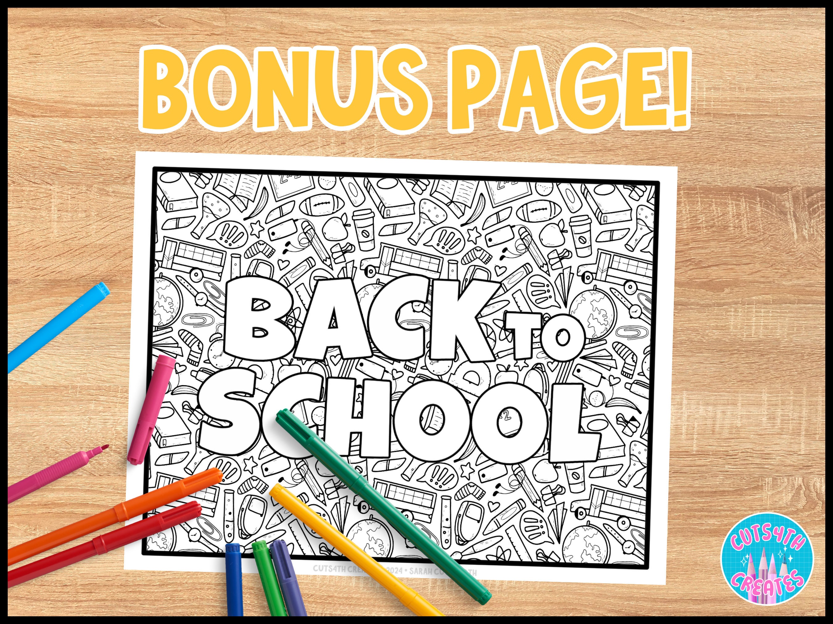 Back to School Coloring Pages Editable in Powerpoint Google Slides ...