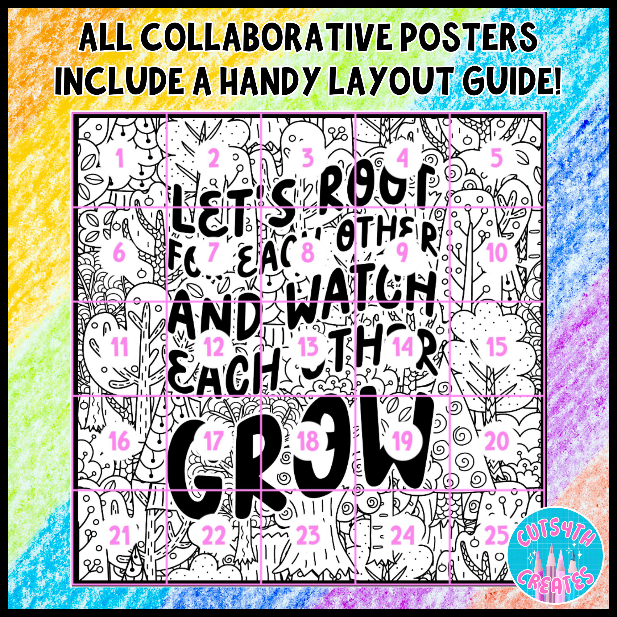Collaborative Coloring Poster | Elementary Classroom Teamwork Activity ...