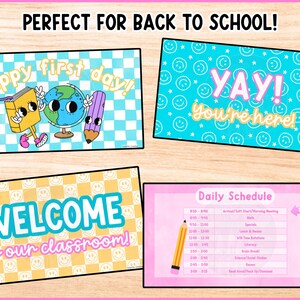 Editable Daily Slides With Timers + Moveable Clip Art Bright & Groovy ...