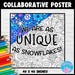 Collaborative Coloring Poster | We Are as Unique as Snowflakes | Winter ...