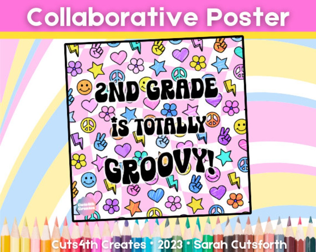 2nd Grade is Groovy! | Collaborative Coloring Poster | Teamwork ...