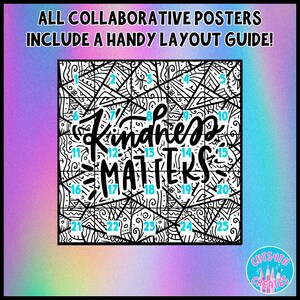 Collaborative Coloring Poster Bulletin Board World Kindness Day ...