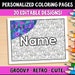 Retro Groovy Coloring Pages Growth Mindset Positive Affirmations ...