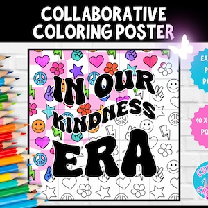 Collaborative Coloring Poster Bulletin Board | in Our Kindness Era ...