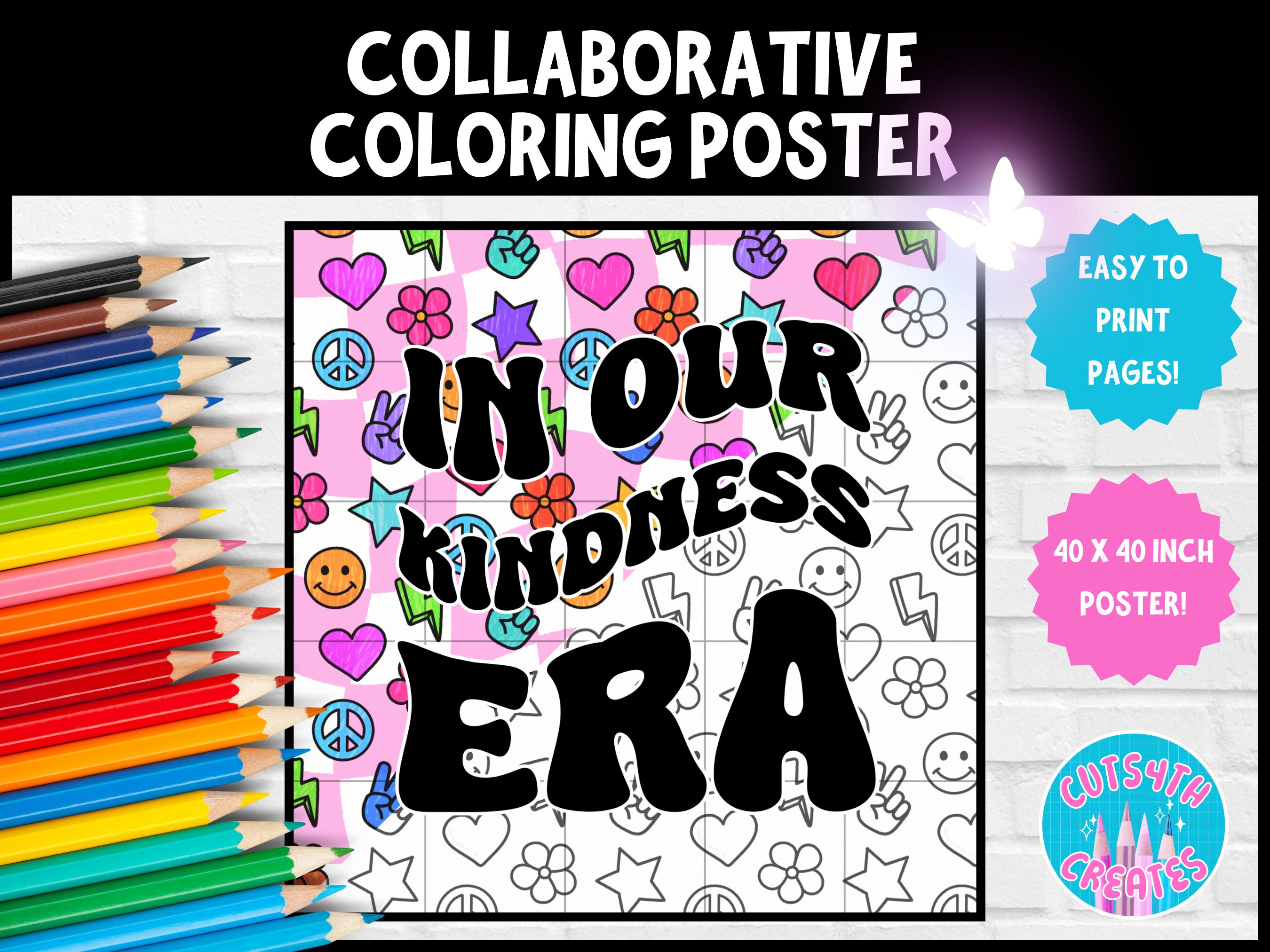 Collaborative Coloring Poster Bulletin Board | in Our Kindness Era ...