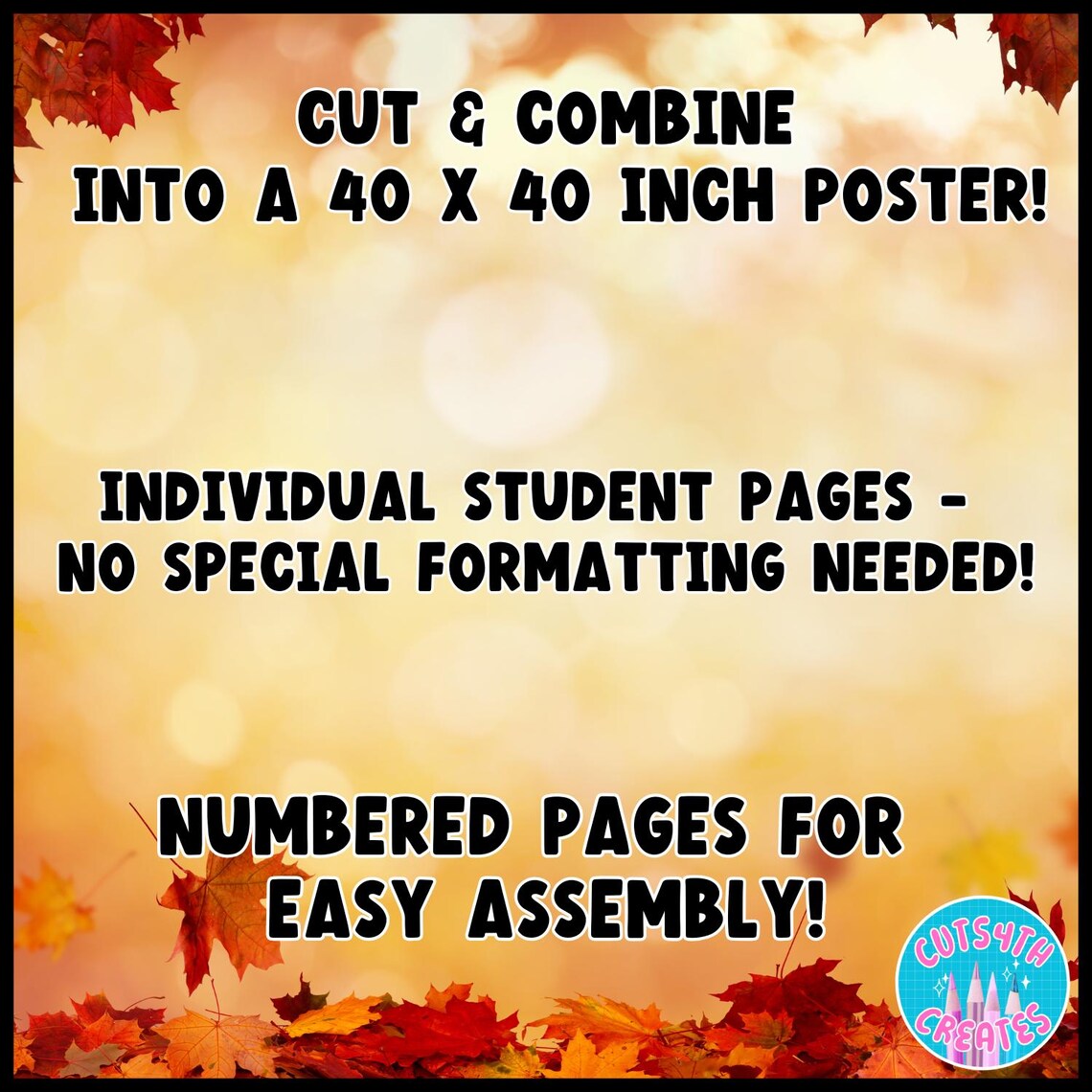 Collaborative Coloring Poster Plant Kindness Harvest Joy Printable ...