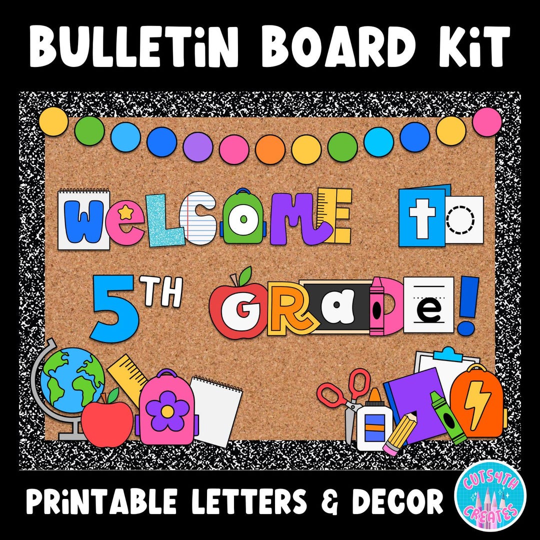 Bulletin Board Kit Printable Classroom Decor Back to School Welcome to ...