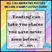 Collaborative Coloring Poster Teamwork Activity "reading Can Take You ...