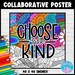 Collaborative Coloring Poster Bulletin Board 25 Pieces Choose to Be ...