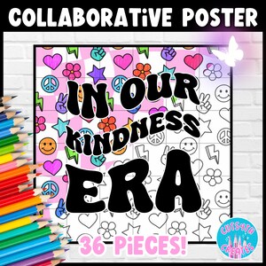 Collaborative Coloring Poster Elementary Classroom Teamwork Activity ...