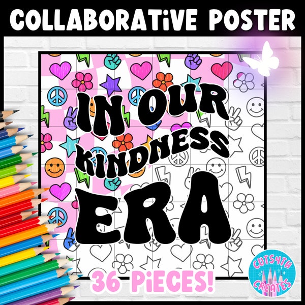 Collaborative Coloring Poster Elementary Classroom Teamwork Activity ...