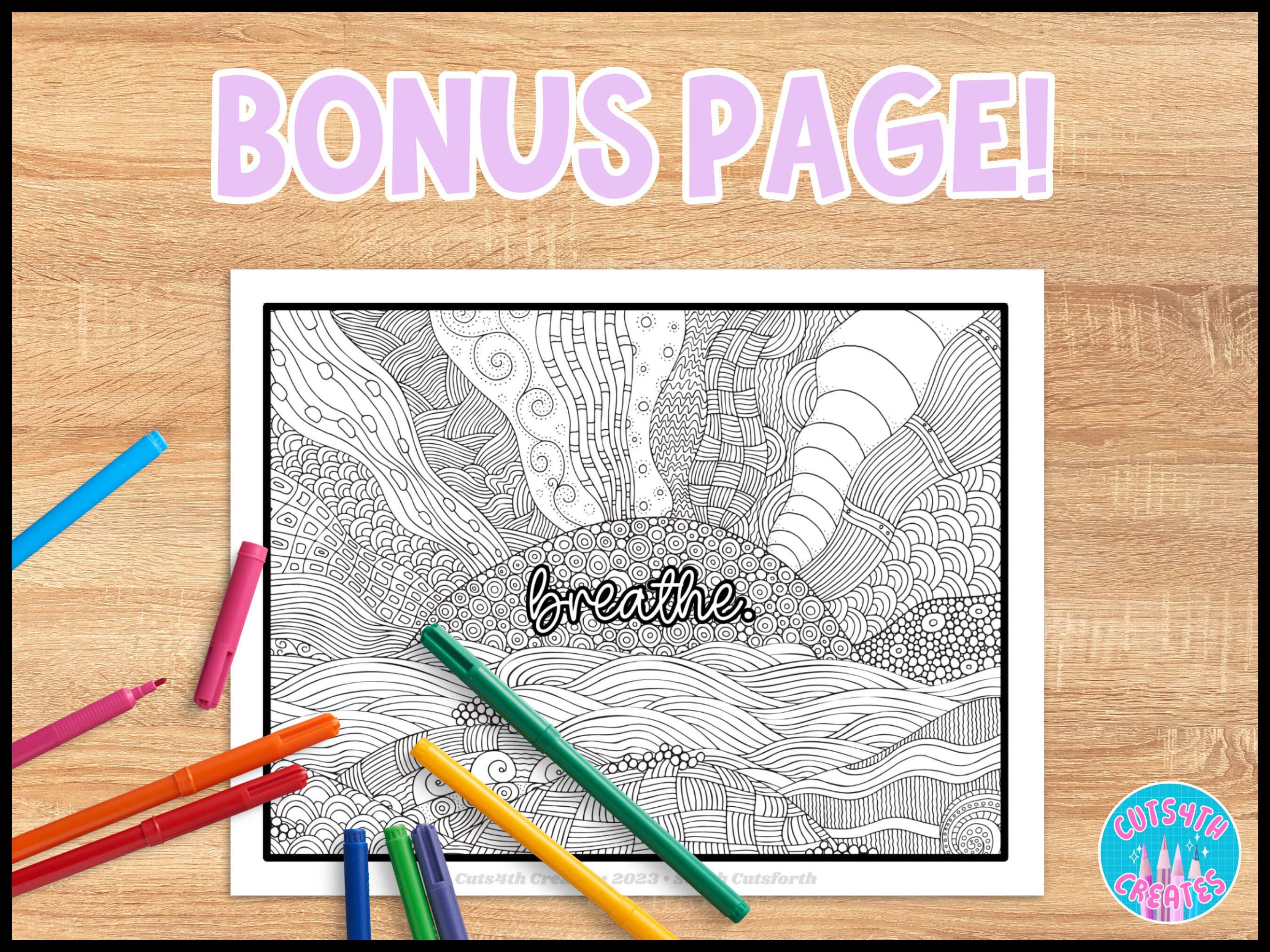 Editable Coloring Pages Print + GO! Mindful Calming Relaxing Printable ...