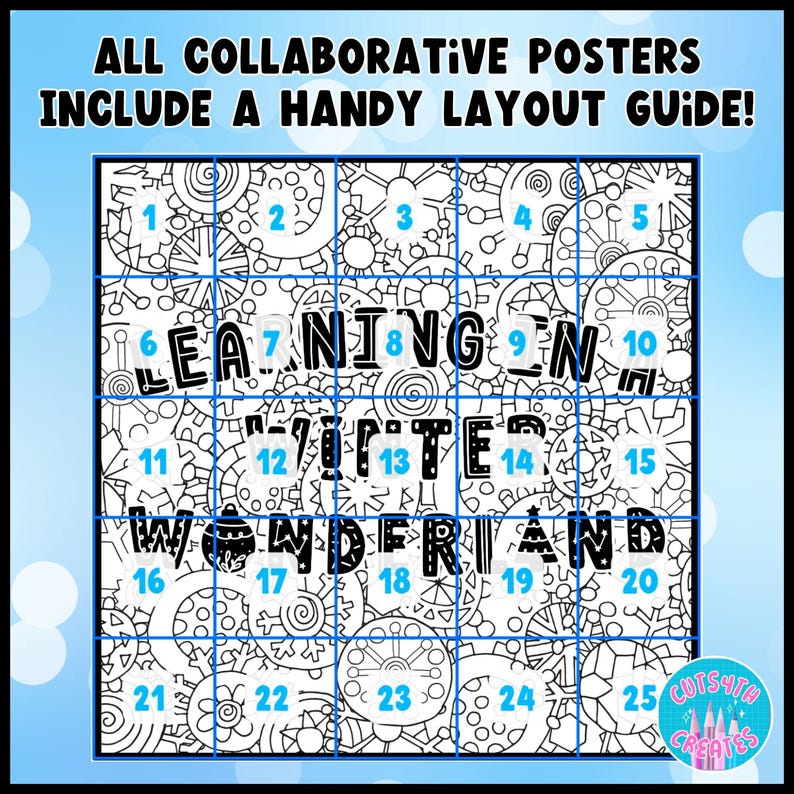 Collaborative Coloring Poster | Learning in A Winter Wonderland ...