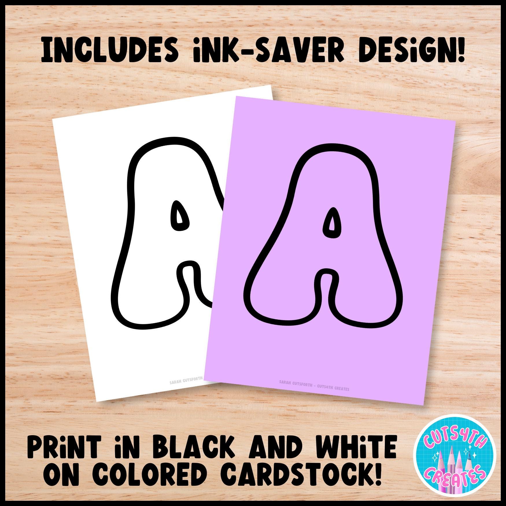 Bulletin Board Letters Print and Cut Decoration Kit ABC Uppercase ...