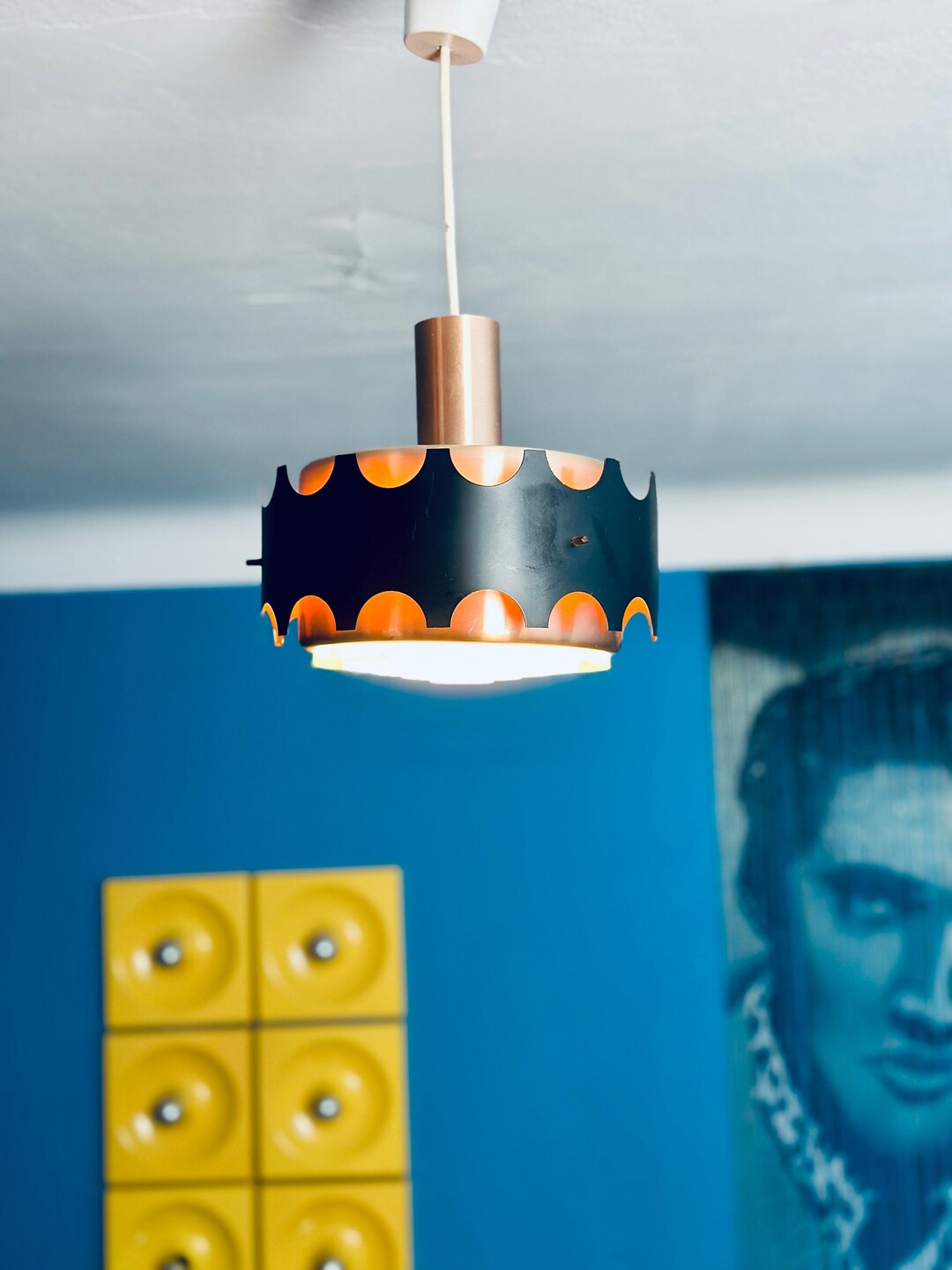 70s Vintage Pendant Light: Mid-century Modern Danish Design - Etsy