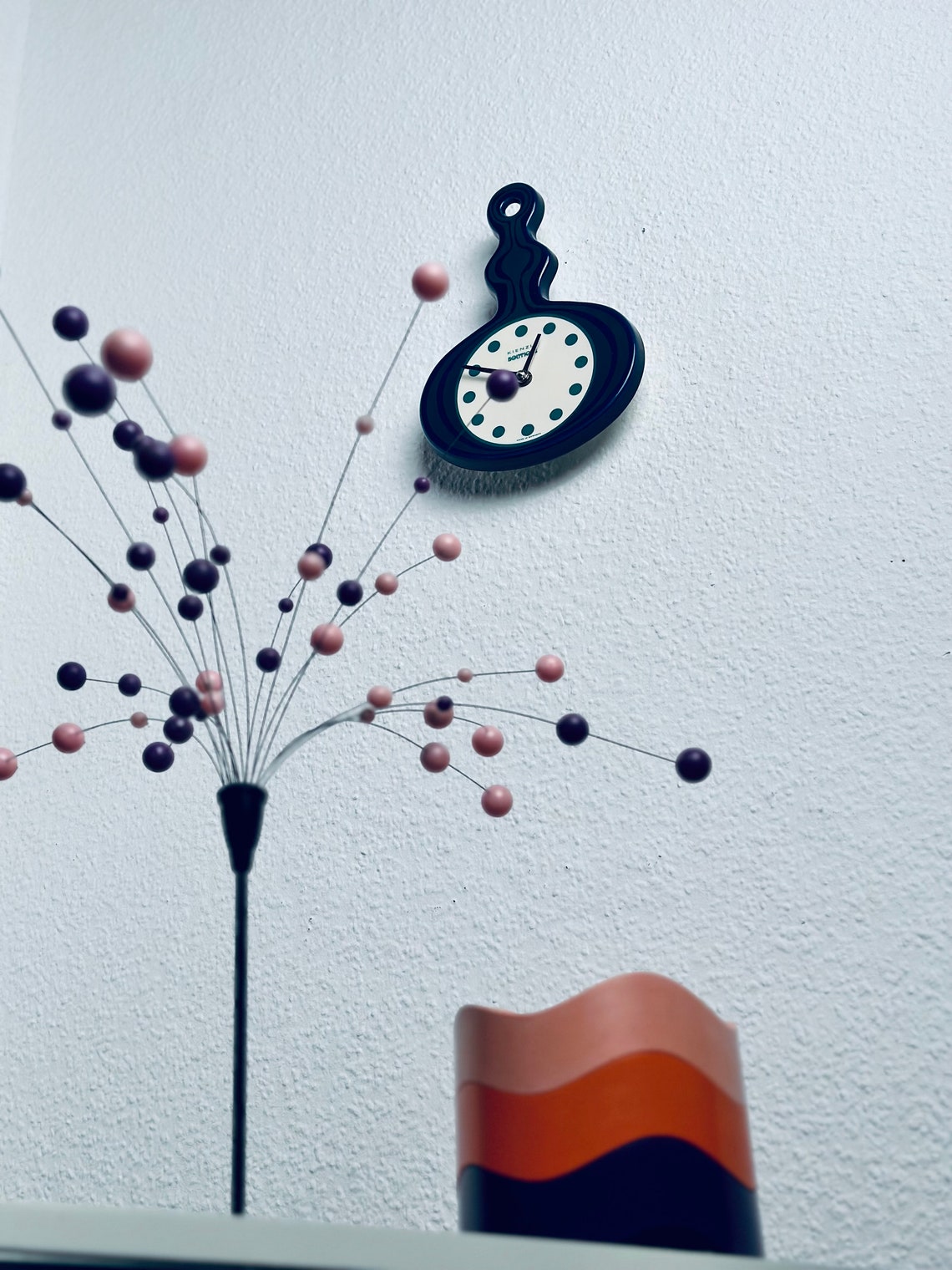 SPACE AGE // 70s Vintage Kienzle Boutique Ceramic Clock Oval // Pop Art ...