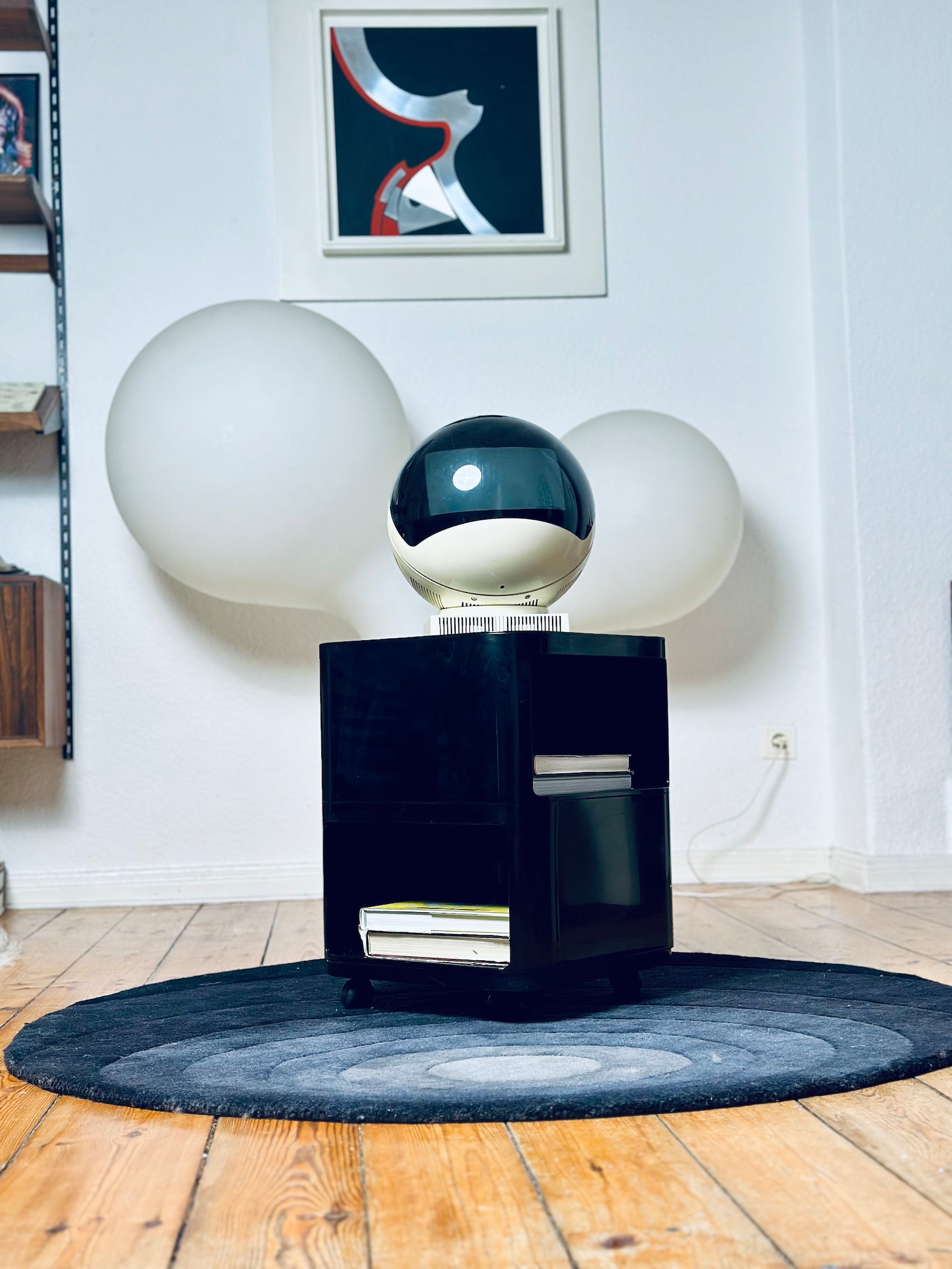 SPACE AGE // 70s Vintage BLACK Plastic Kartell Componibili 4970 by Anna ...