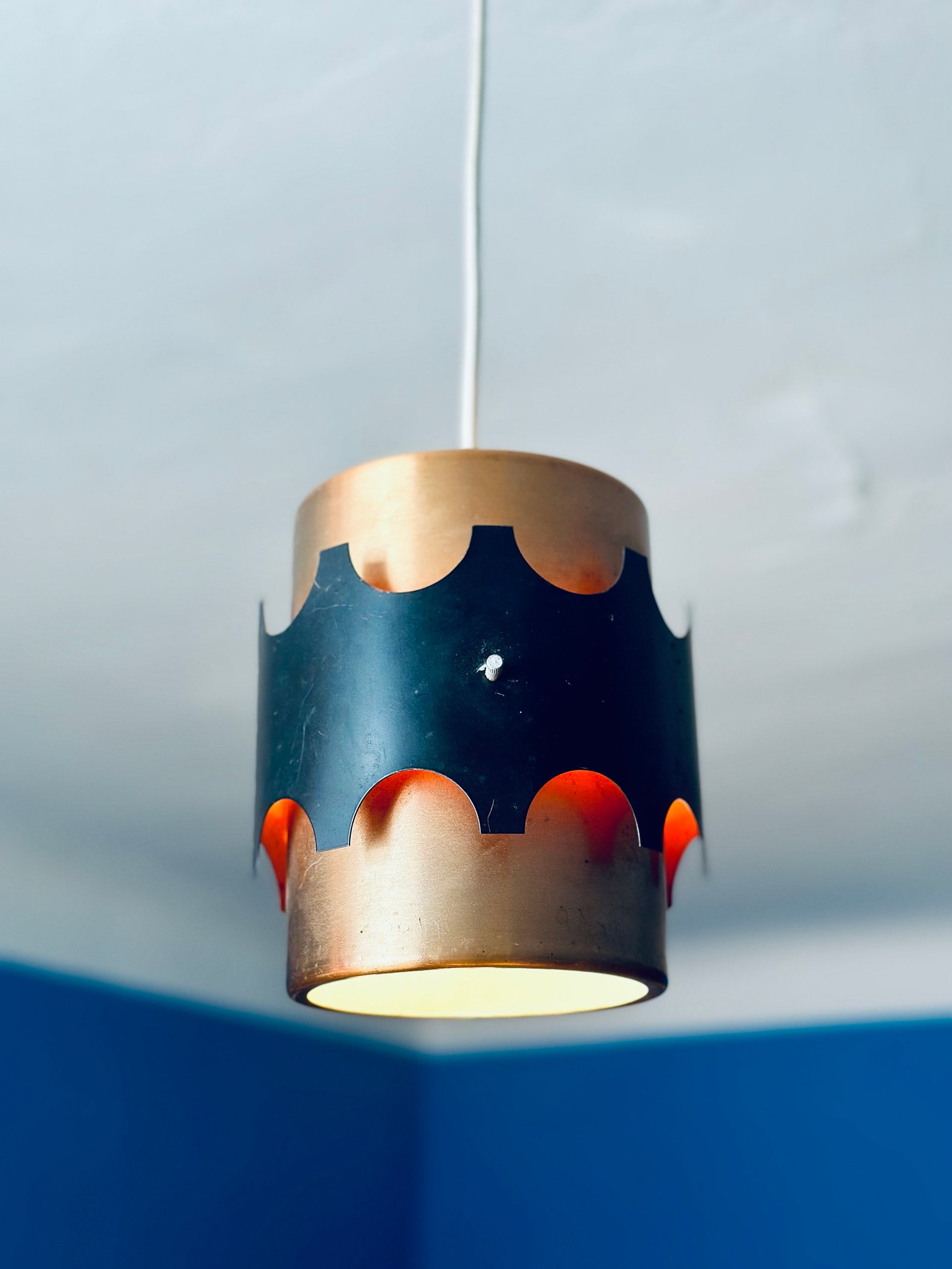 SPACE AGE // 70s Vintage Ddr Gdr Pendant Light VEB Metalldrücker Halle ...