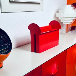 SPACE AGE // 70s Vintage Italian Design Plastic Magazine Rack LP Holder ...