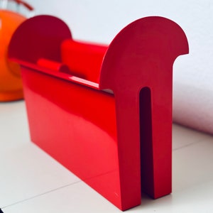 SPACE AGE // 70s Vintage Italian Design Plastic Magazine Rack LP Holder ...
