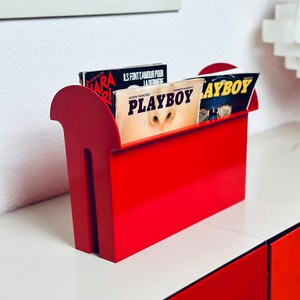 SPACE AGE // 70s Vintage Italian Design Plastic Magazine Rack LP Holder ...