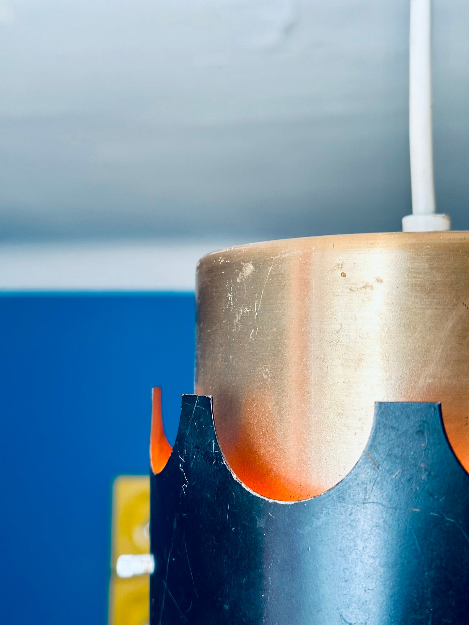 SPACE AGE // 70s Vintage Ddr Gdr Pendant Light VEB Metalldrücker Halle ...