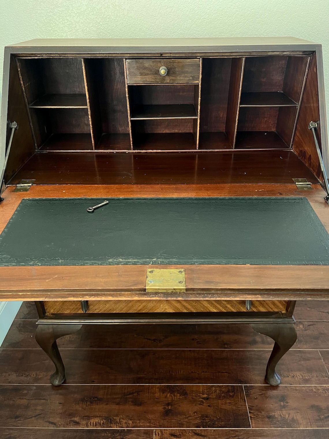 Beautiful Antique Slant Front Wooden Desk - Etsy