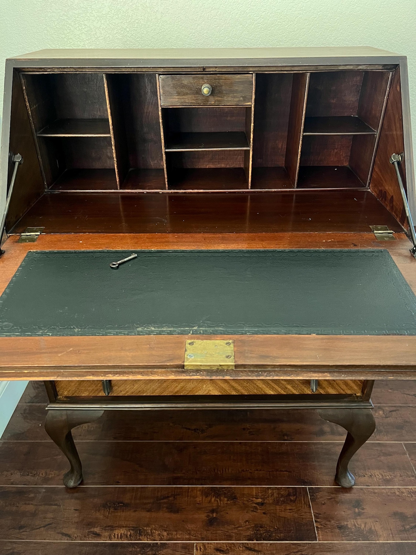 Beautiful Antique Slant Front Wooden Desk - Etsy