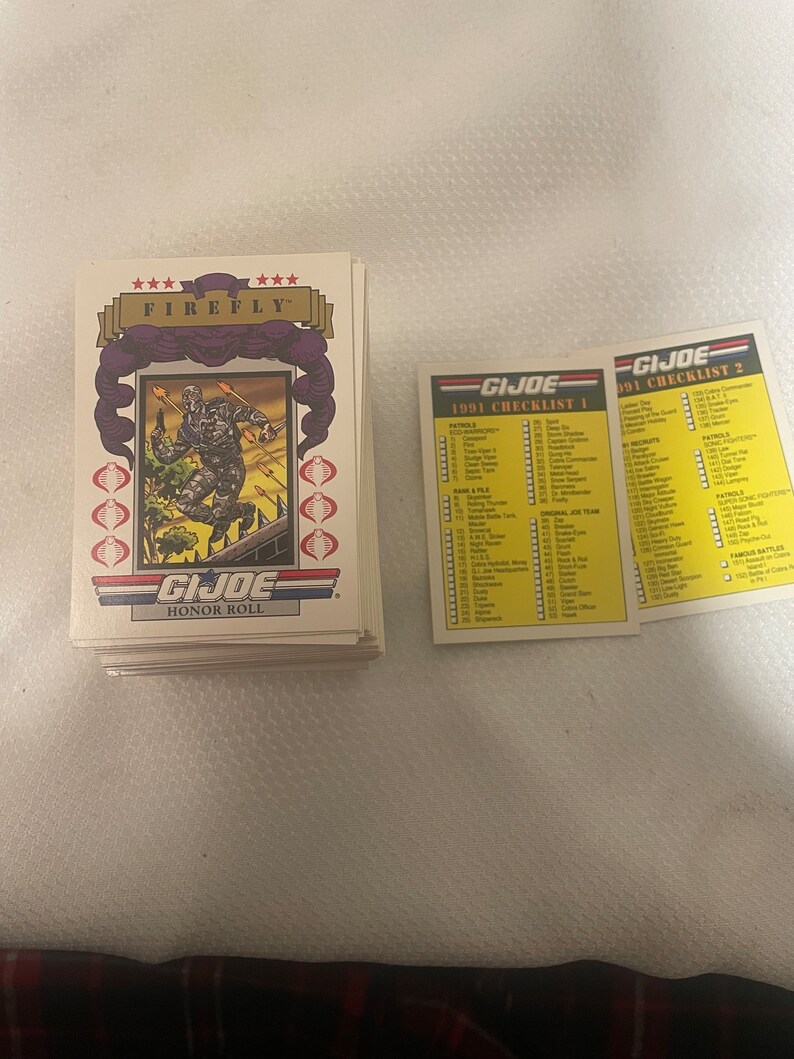 1991 Hasbro GI Joe Trading Cards Complete Set 1-198 Cards With ...