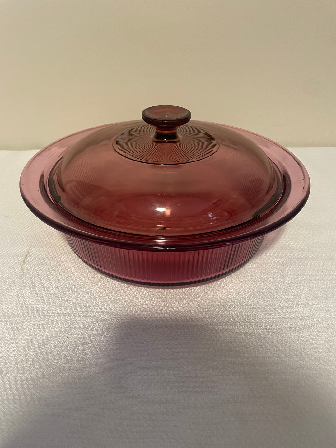 Visions Corning Casserole Cranberry Color 2.5quart - Etsy