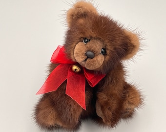 Otis - Artist Made, Handmade, Mink Teddy Bear, Collectible, One-of-a ...