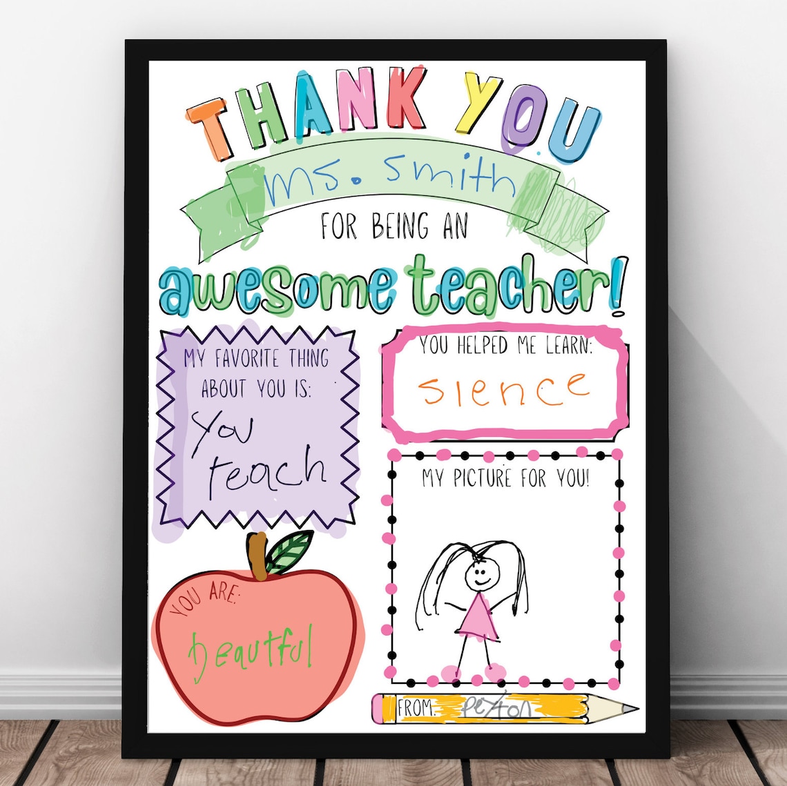 Teacher Appreciation Printable - Etsy