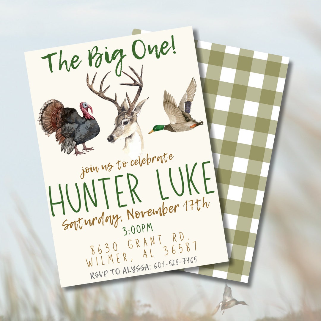 Hunting Invitation - Digital - Made to Order! - Etsy
