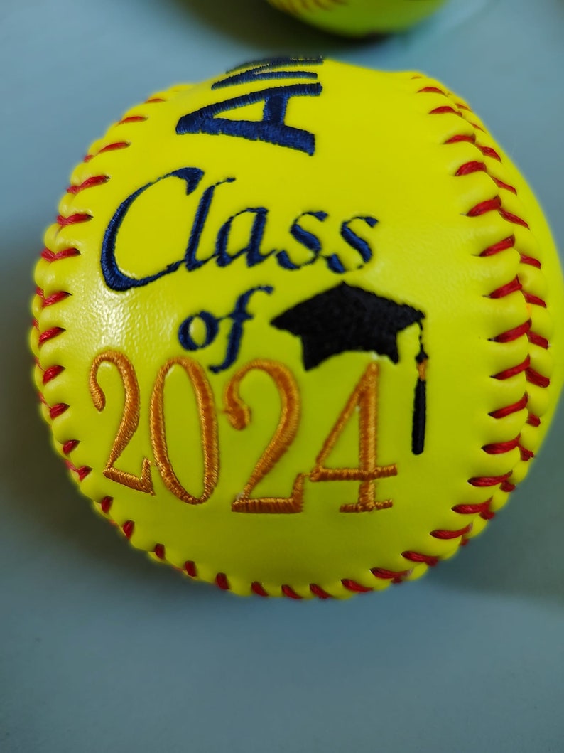 Embroidered Softball - Etsy