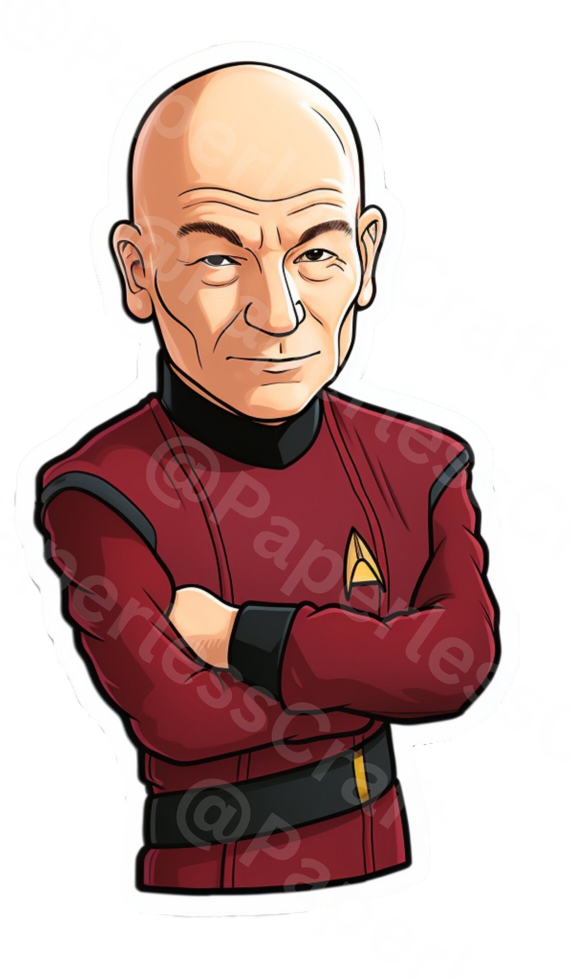 Star Trek Stickers PNG Clipart Bundle 5 Character Digital Illustrations ...