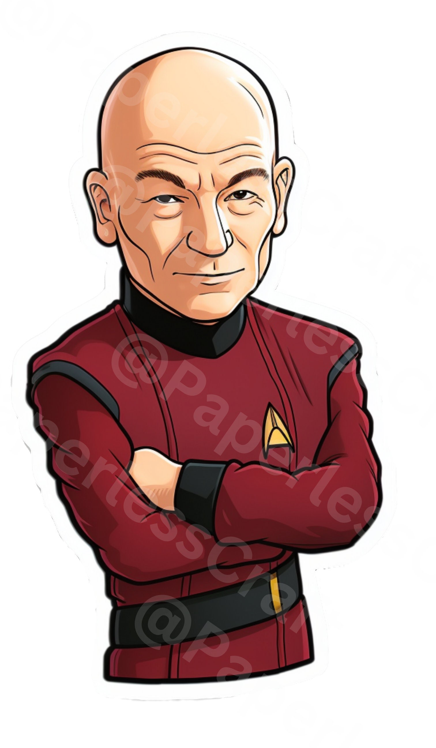 Star Trek Stickers PNG Clipart Bundle 5 Character Digital Illustrations ...
