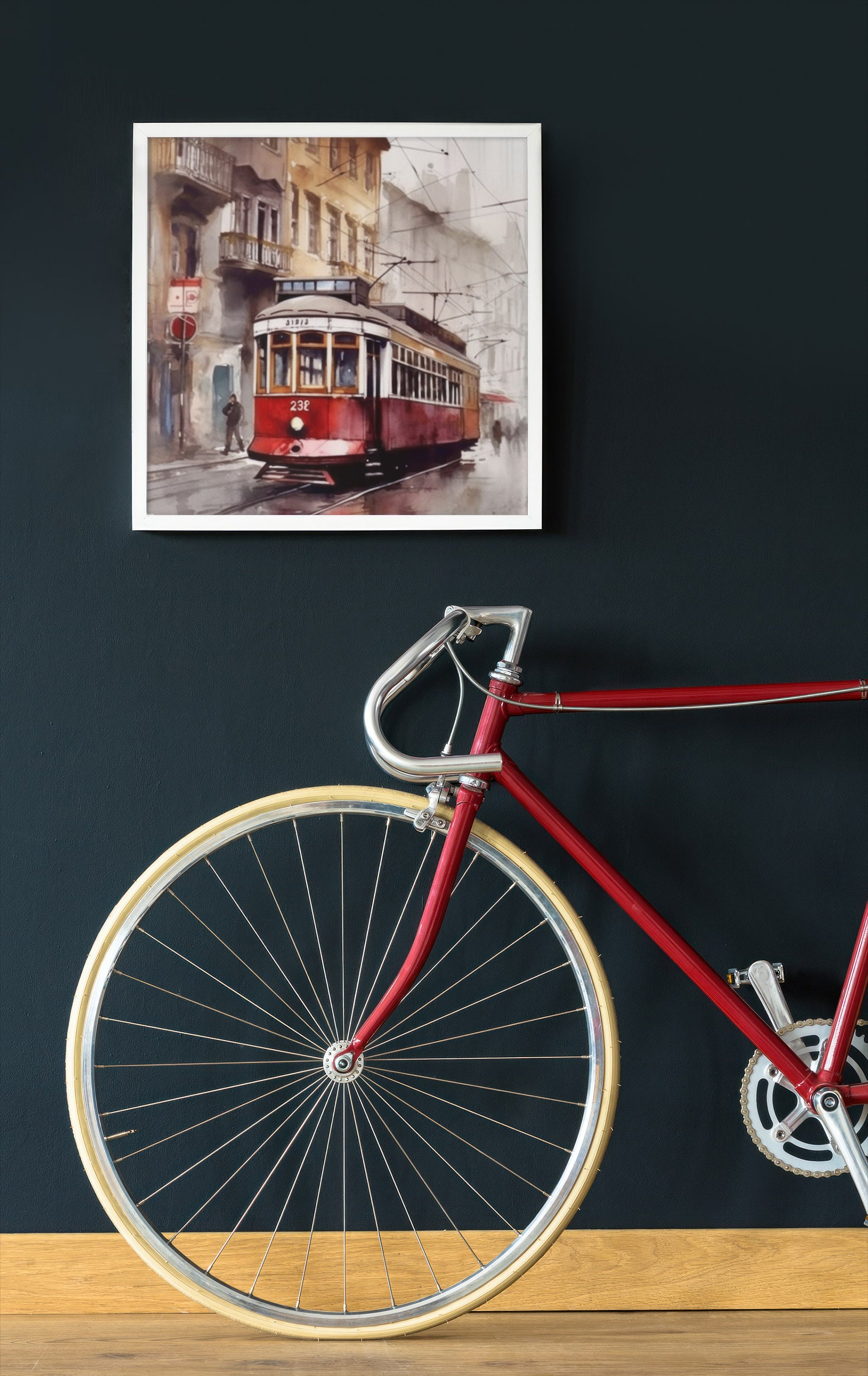 Streetcar Painting, Trolley Watercolor Print, Istanbul Trolley Wall Art ...