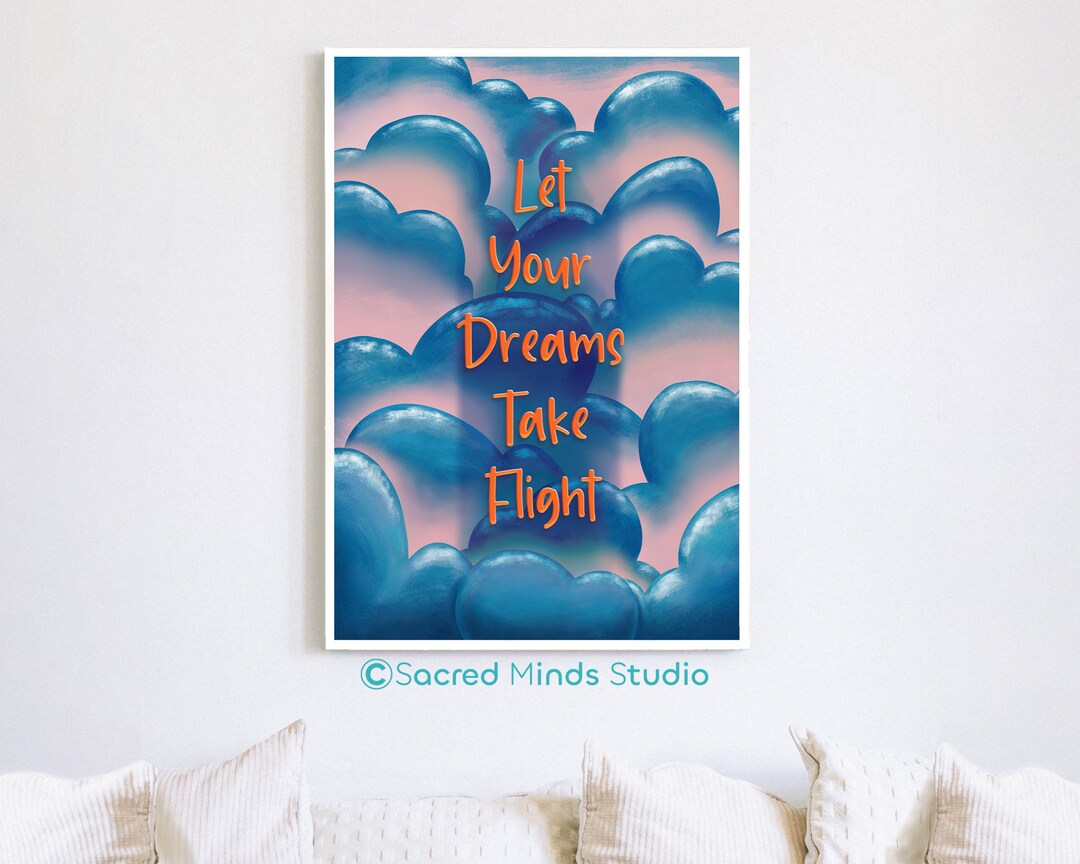 Inspiring Dreamer Printable Wall Art, Instant Digital Download ...