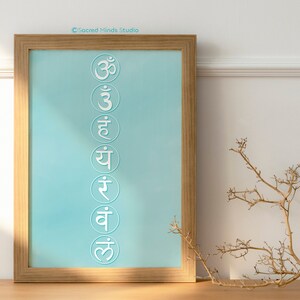 Cyan Chakras Printable Wall Art, Fun Zen Gift for Him and Her, Calming ...