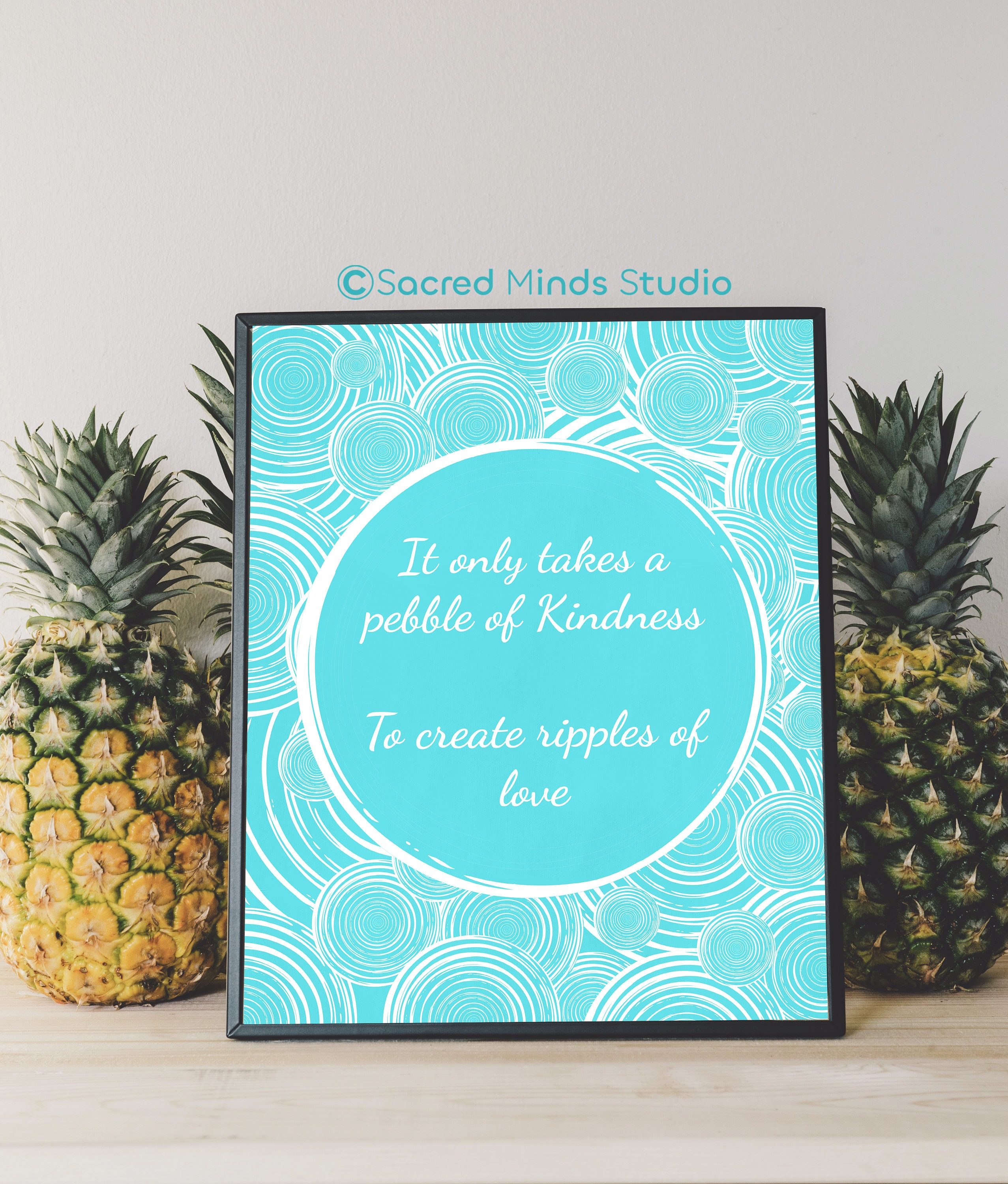 Ripples of Love Positive Affirmations Wall Art Gentle Quote Printable ...