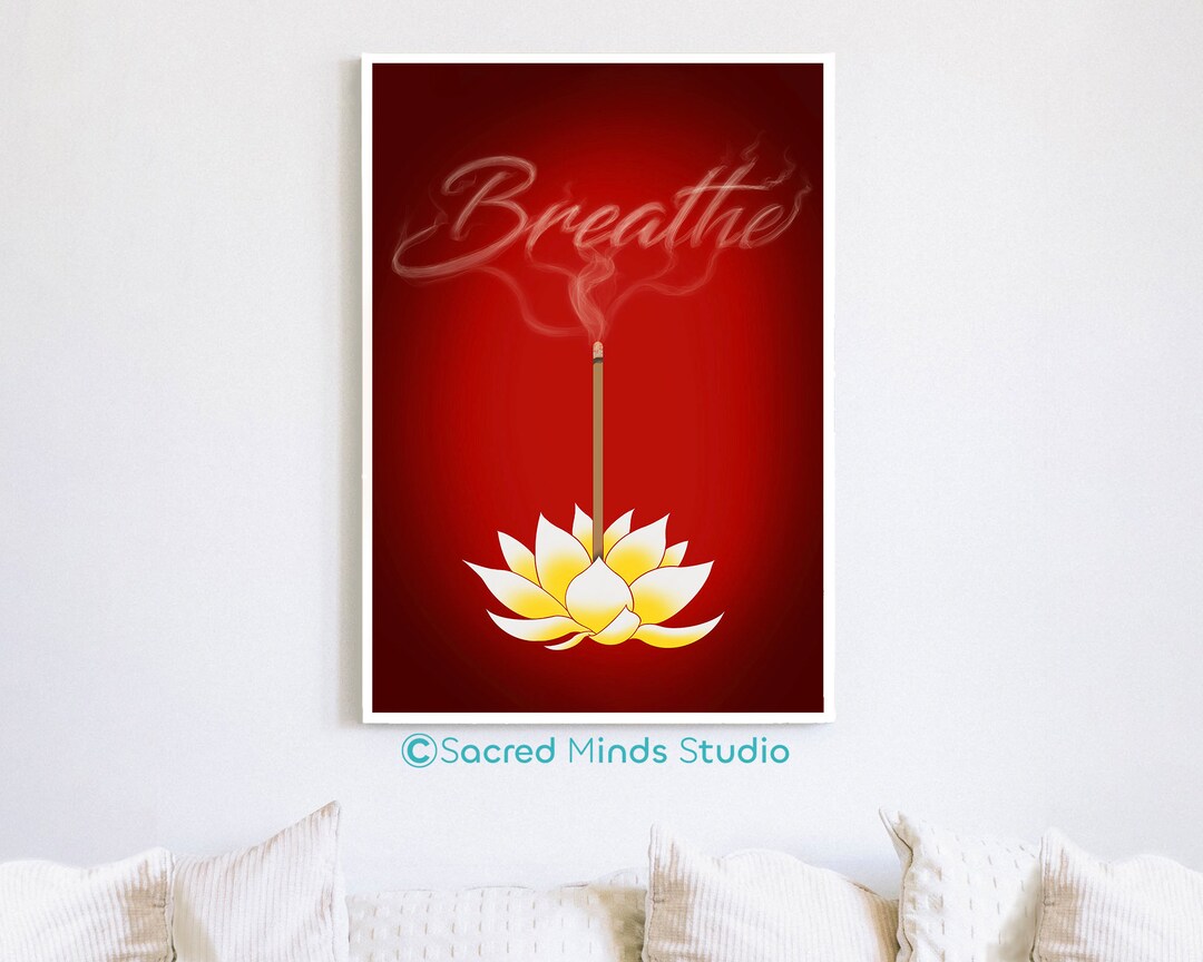 Breathe Quotes Printable Wall Art Zen Artwork Mindfulness Print ...